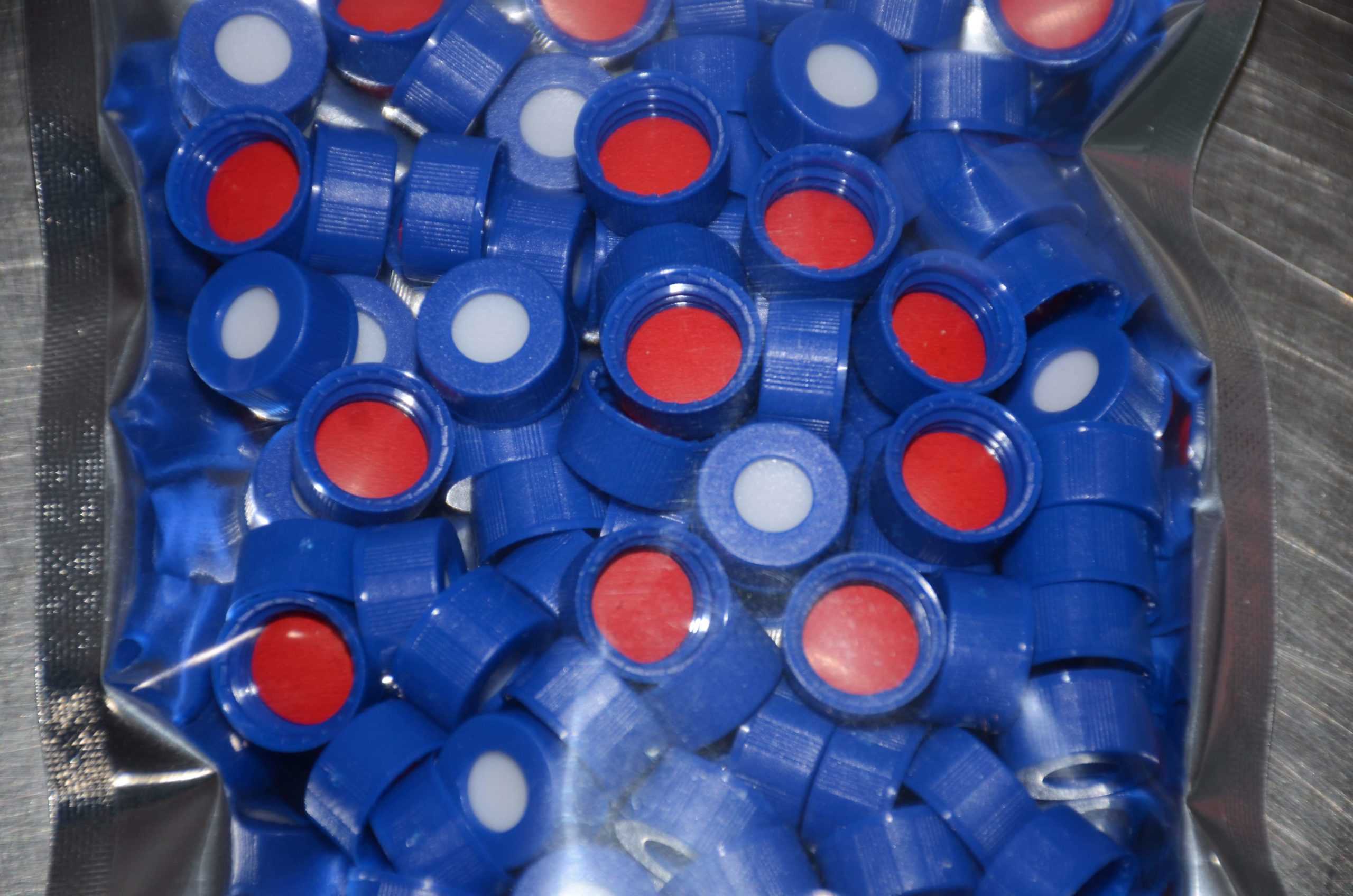 Membrane Solutions 9mm Polypropylene Screw Thread Closures/Red PTFE ...