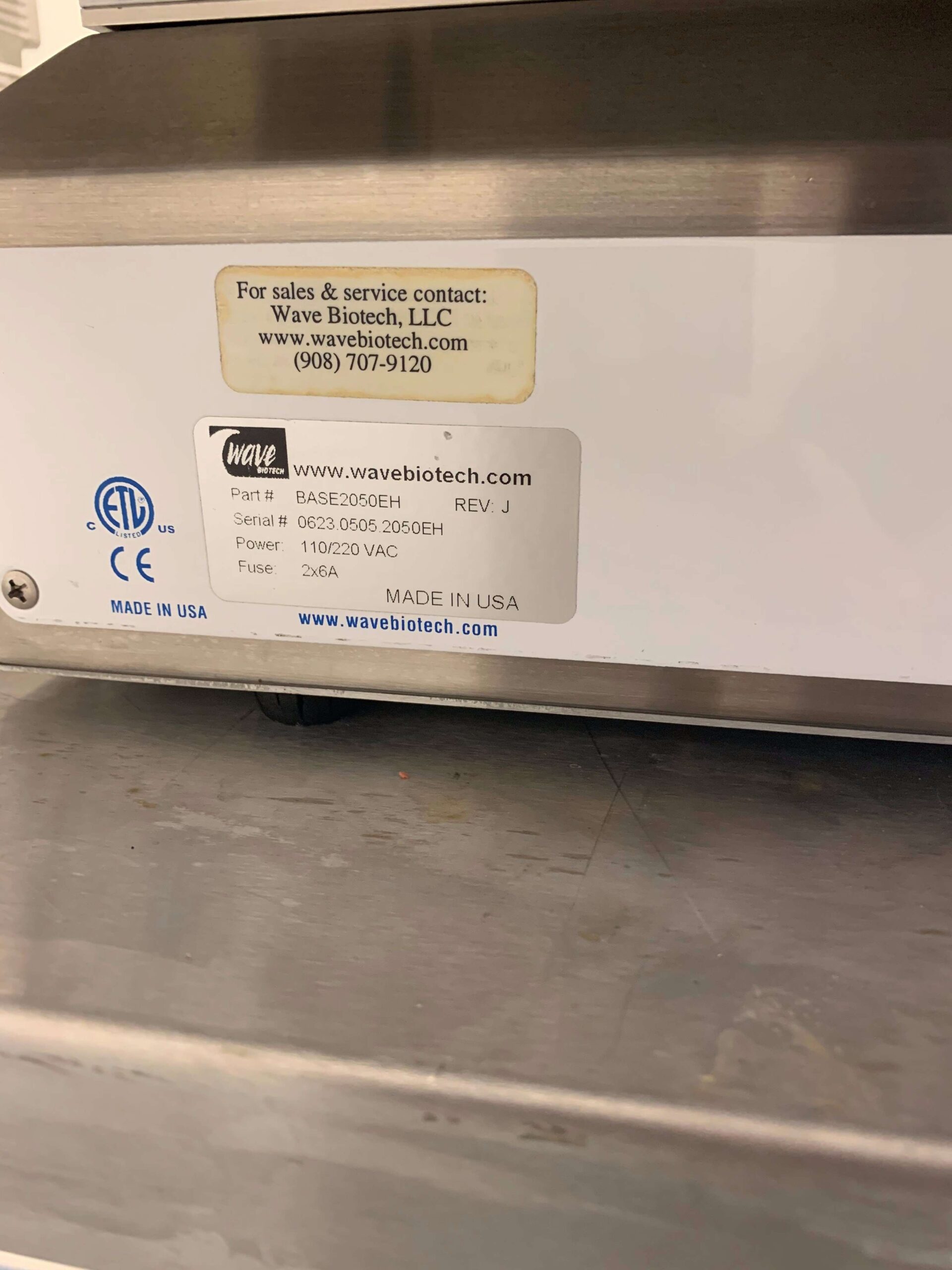 Wave Biotech Bioreactor System 20/50EH | BaneBio