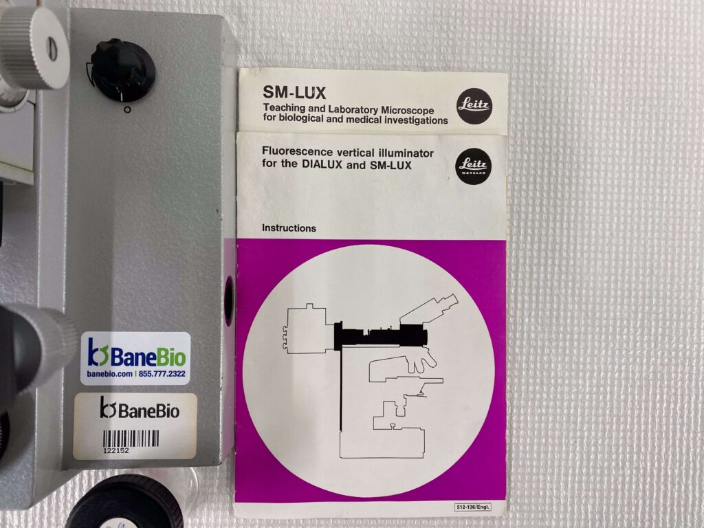 Leitz SM-LUX Binocular Fluorescence Micrscope for FITC Stained Samples ...
