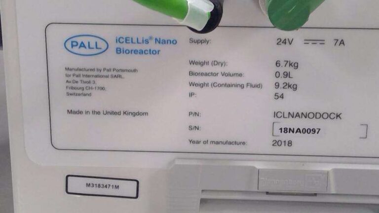 Pall iCELLis Nano Single-Use Fixed Bed Bioreactor ICLNANODOCK