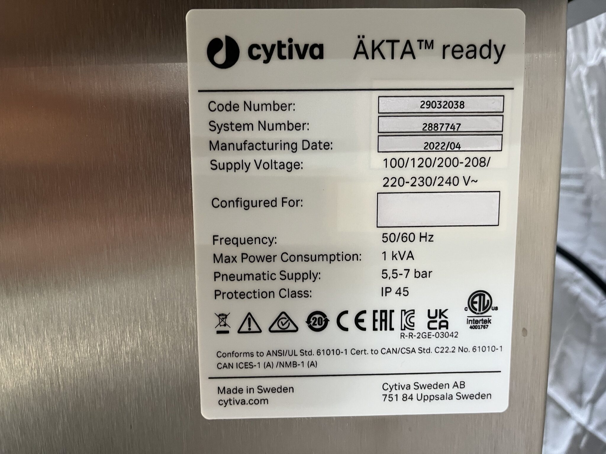 Cytiva AKTA Ready Single Use Chromatography System | BaneBio