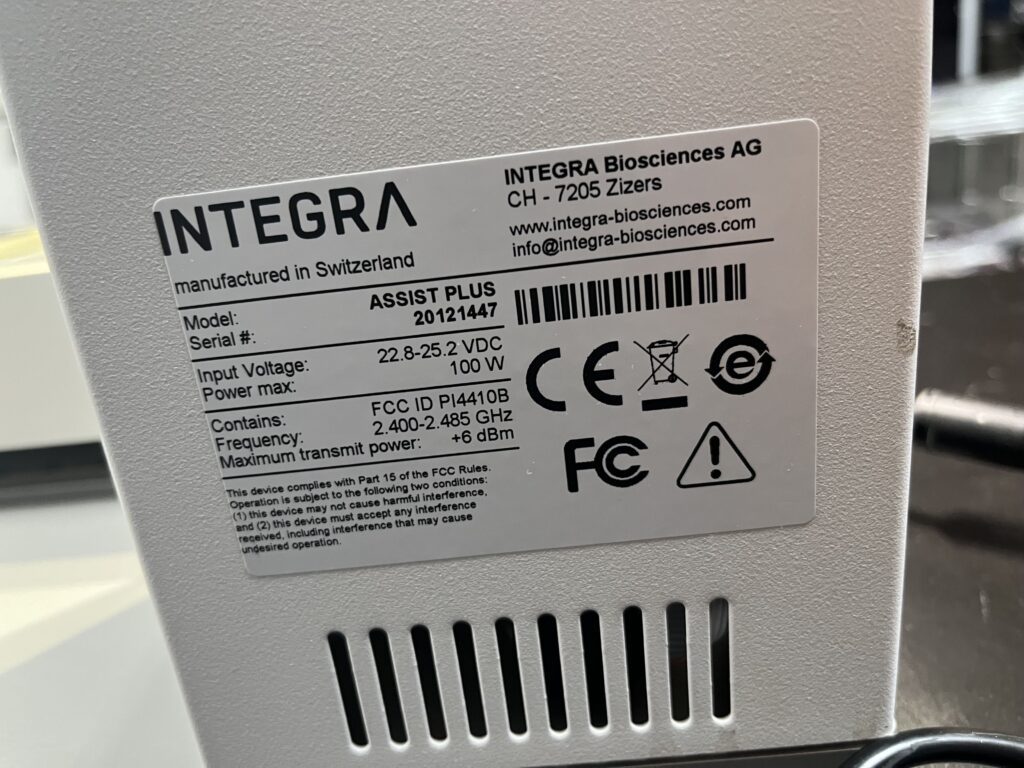 Integra Pipetting Robot Assist Plus | BaneBio