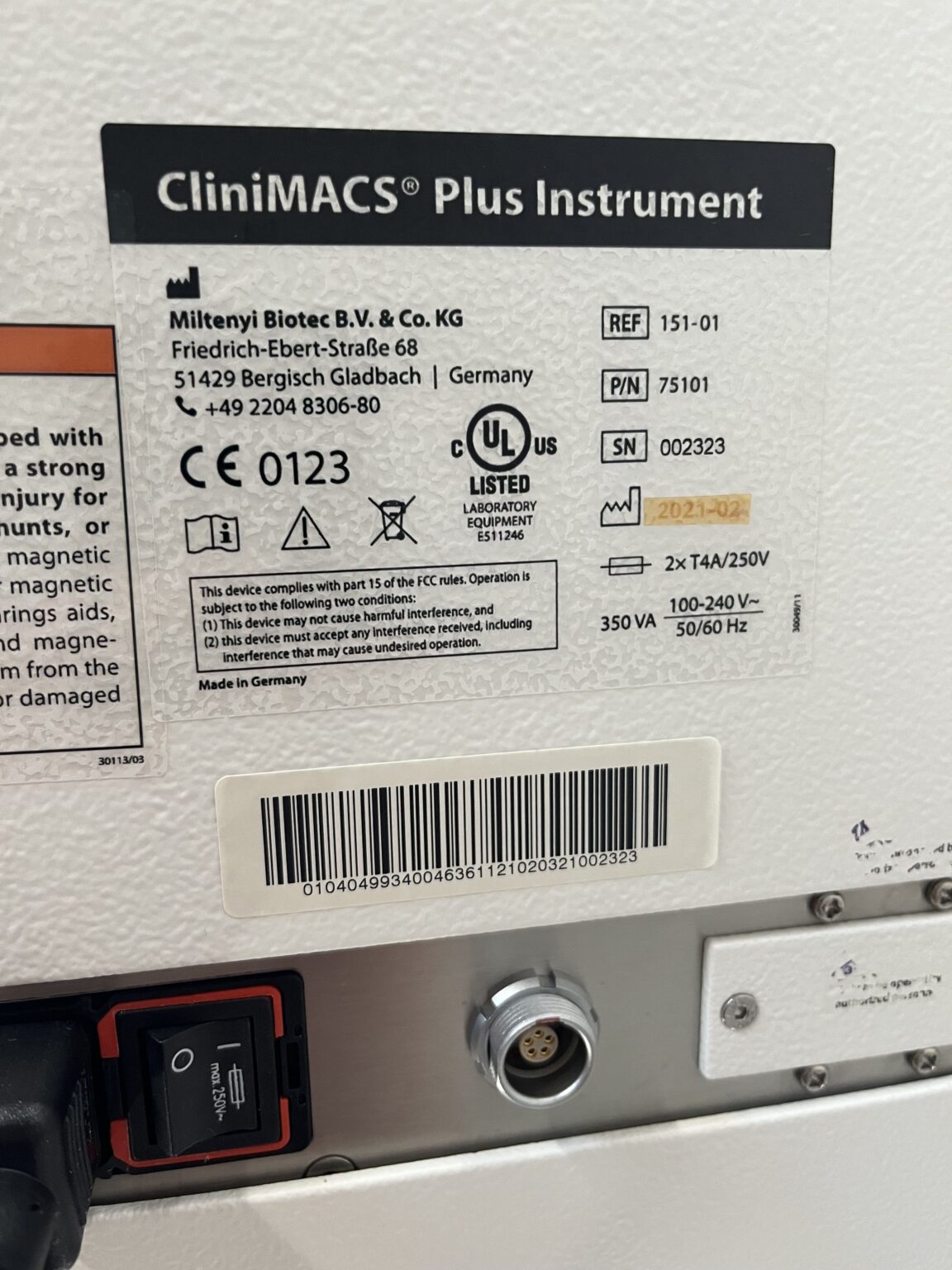 Miltenyi Biotec Cell Separation System CliniMACS Plus Instrument | BaneBio