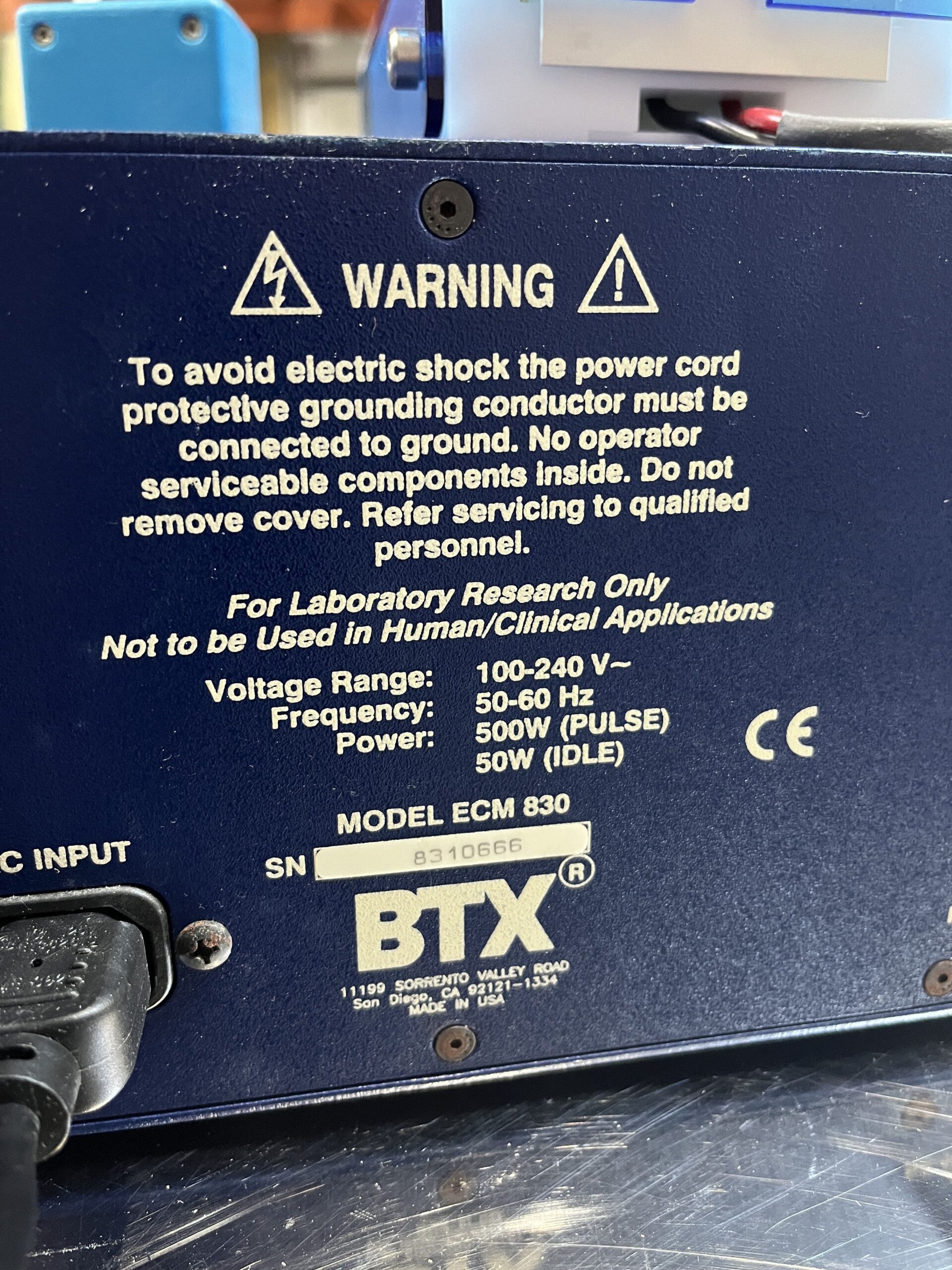 BTX Square Wave Electroporation System ECM 830 | BaneBio